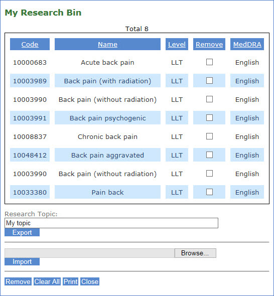 MedDRA Web-Based Browser User Guide